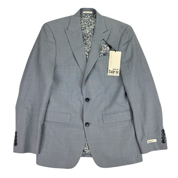Bar III | Suits & Blazers | Bar Iii Mens Slim Fit Wool Sharkskin Power ...